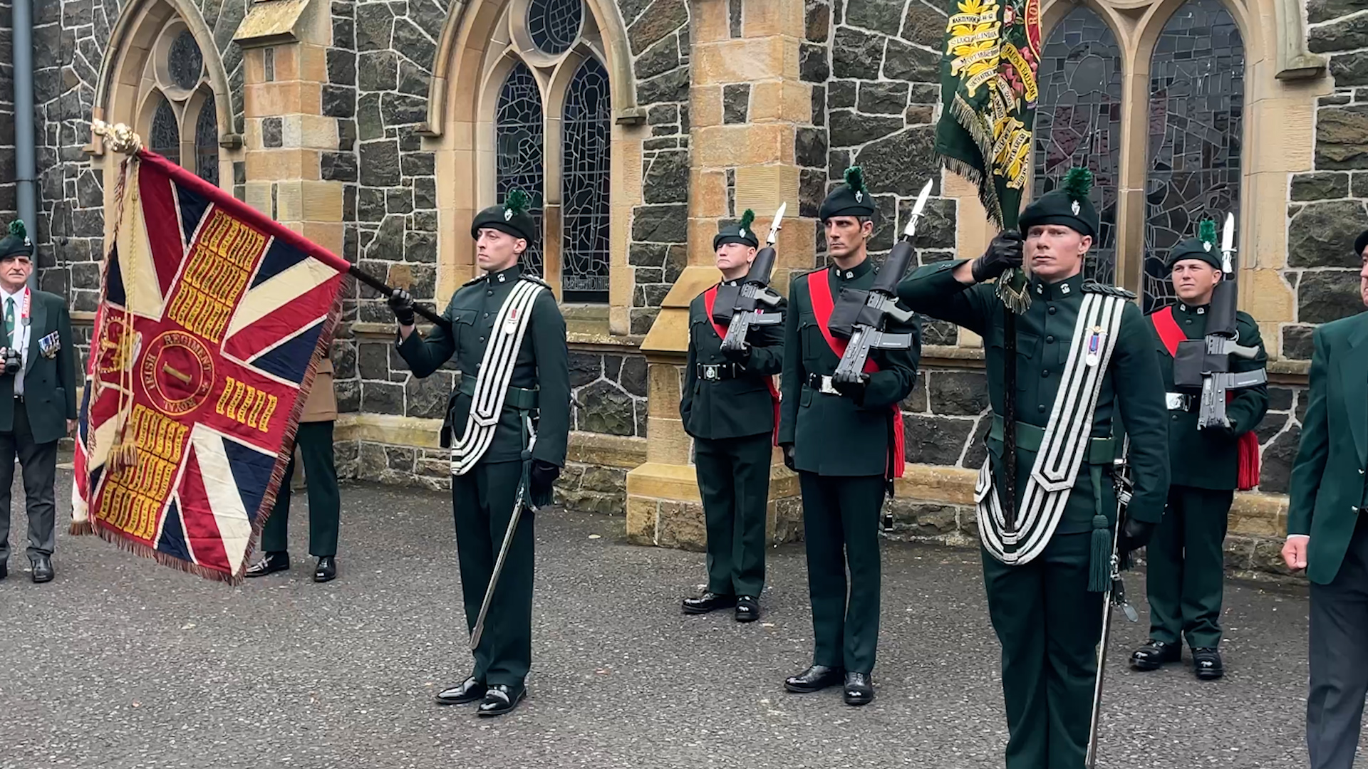 Historic Royal Irish Regiment Laying up of Colours parade in Ballymena